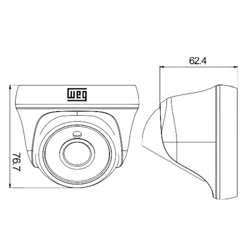 Câmera de Segurança Analógica DOME Full HD WCAM AN-P022-D11 WEG